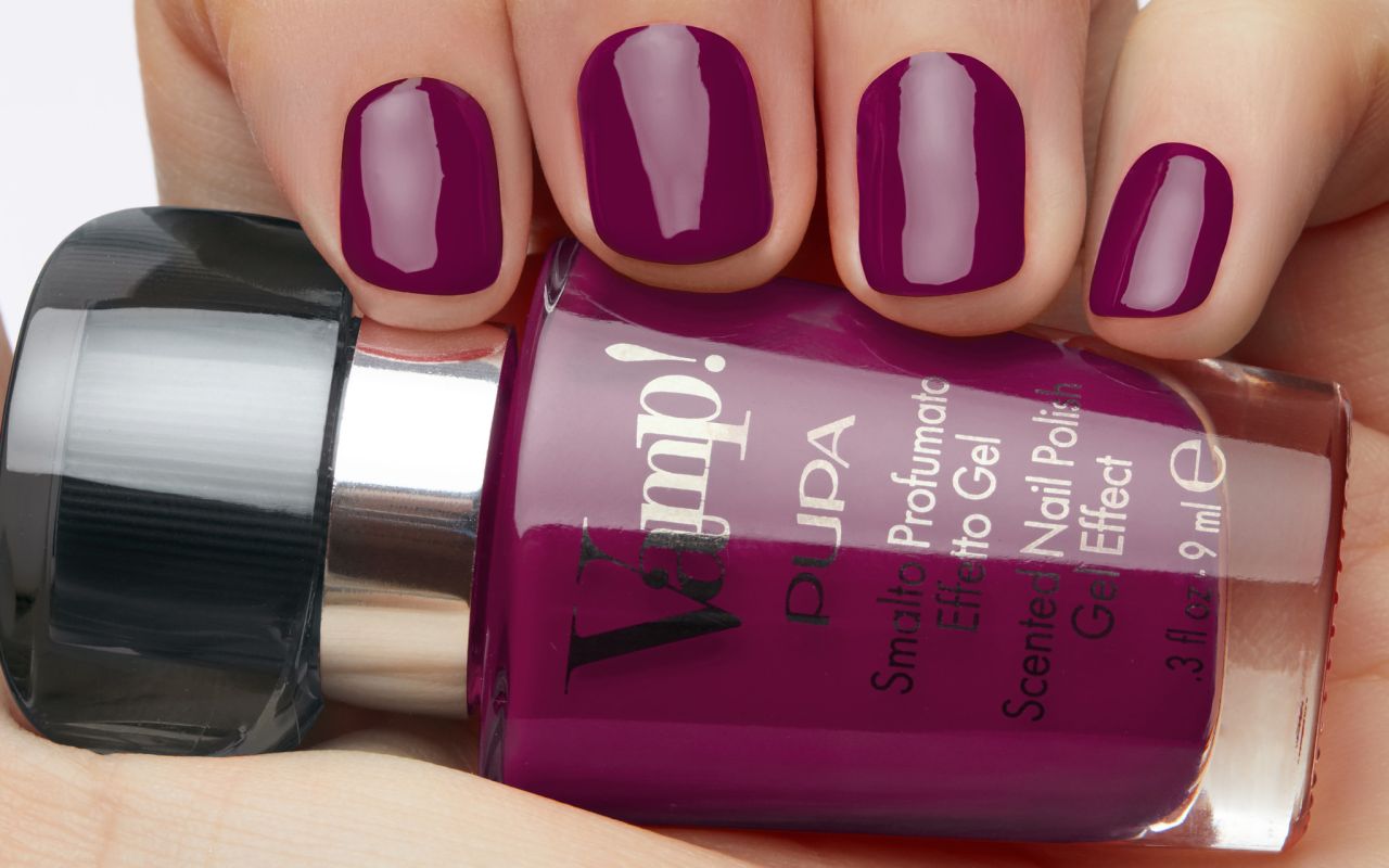 Vamp! Scented Gel Effect Nail Polish, black fragrance - PUPA Milano